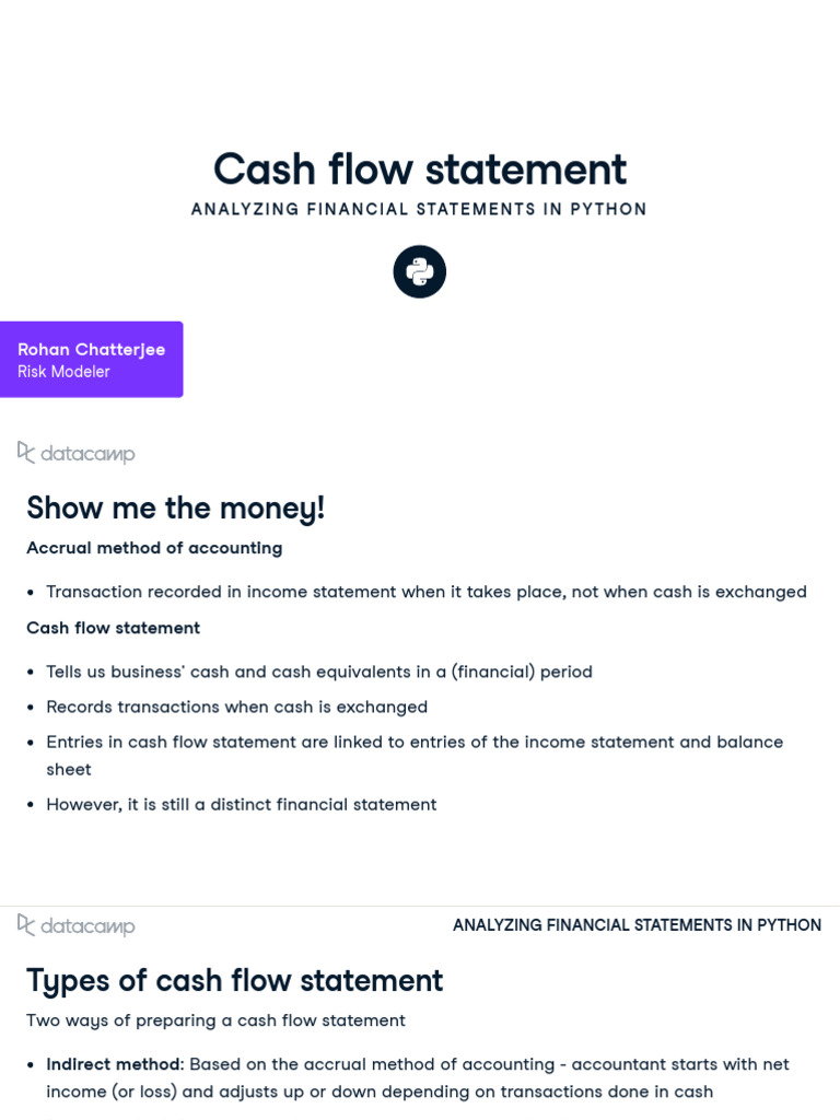 Chapter 3 - Analyzing Cash Flow Statement in Python | PDF Chapter 3 - Analyzing Cash Flow Statement in Python | PDF