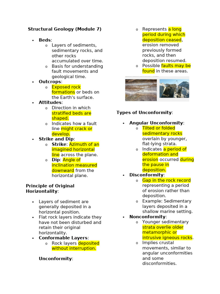 GEOLOGY Module 7 and 8 Summary | PDF