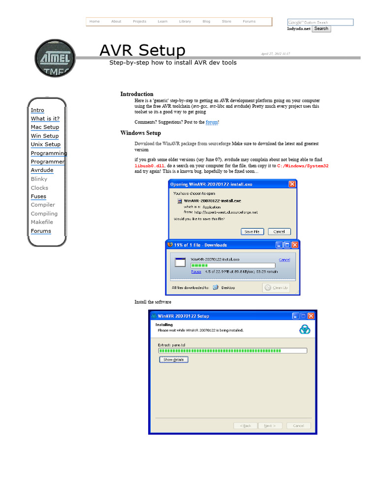 AVR Tutorial - Software setup for Windows | PDF