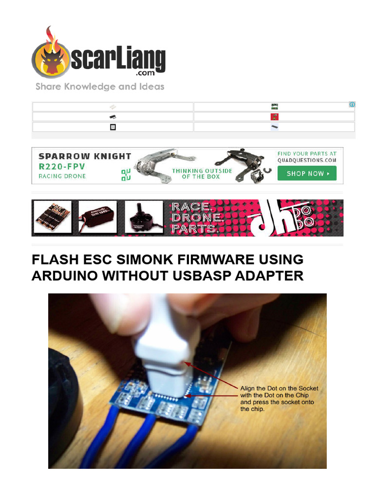 Flash Esc Simonk Firmware Using Arduino Without Usbasp Adapter Oscar
