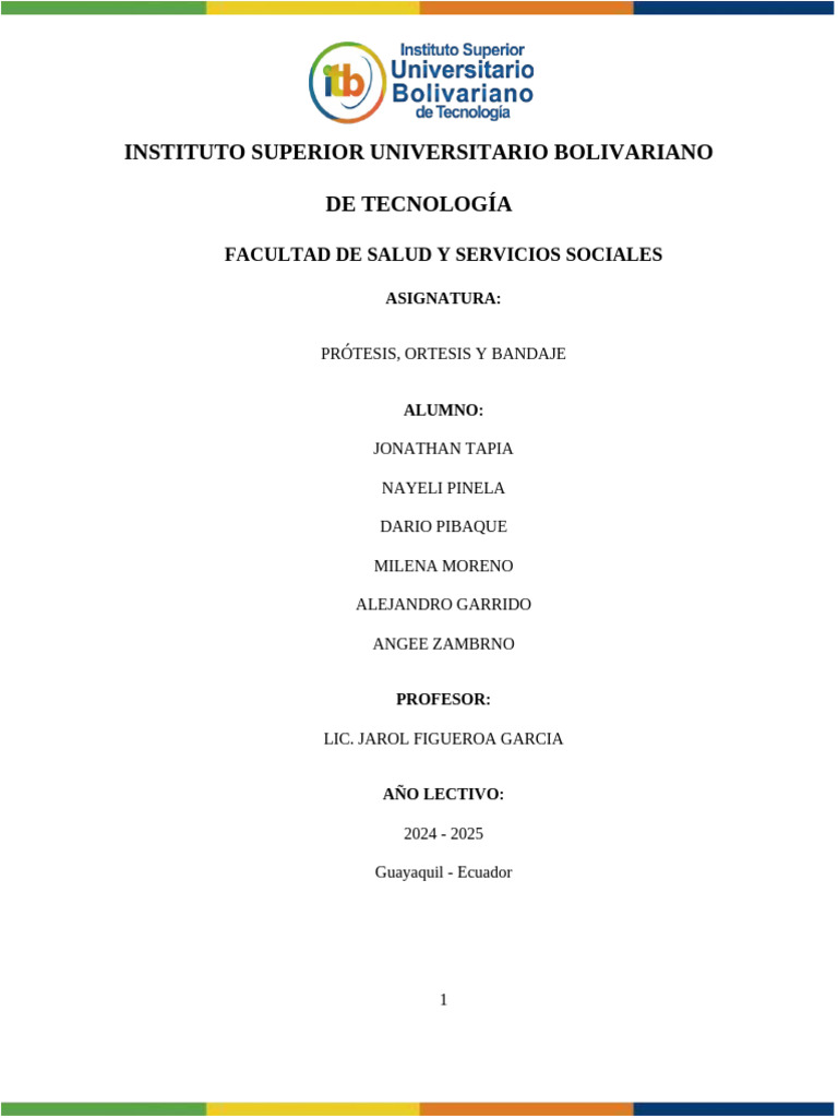 Prótesis, Ortesis y Bandaje | PDF