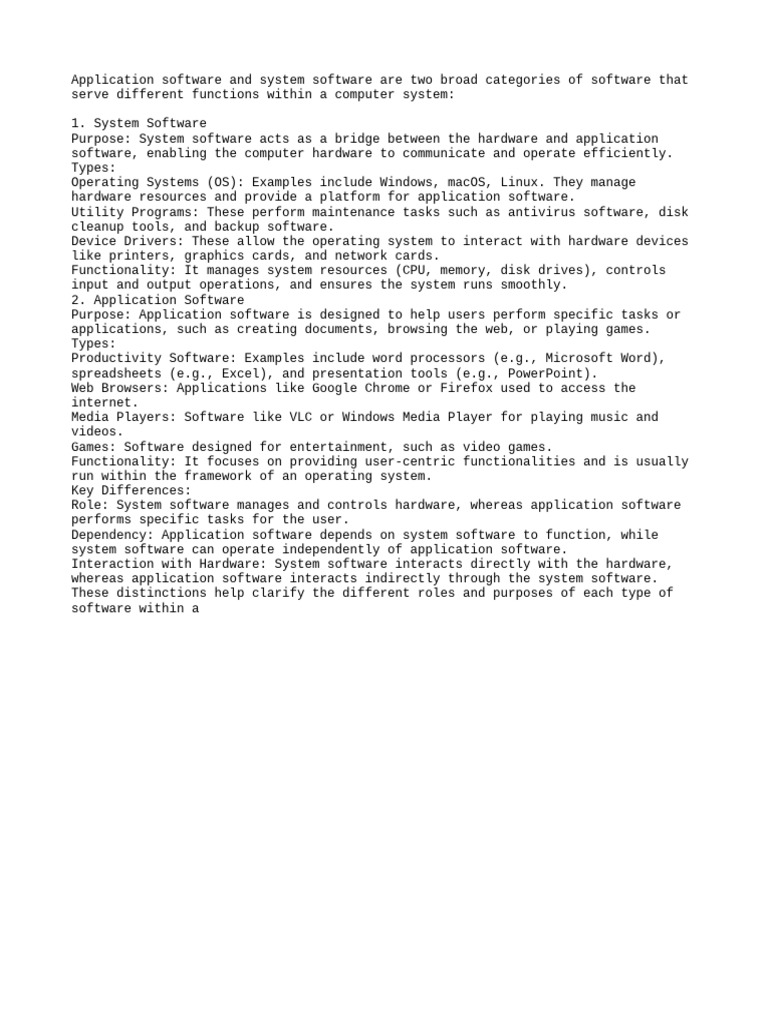 Aplication and System Software | PDF Aplication and System Software | PDF