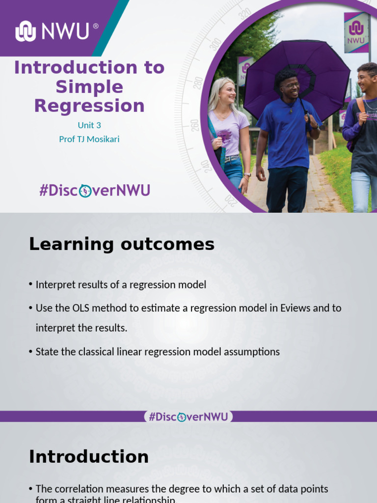 Unit 3 Simple Regression | PDF