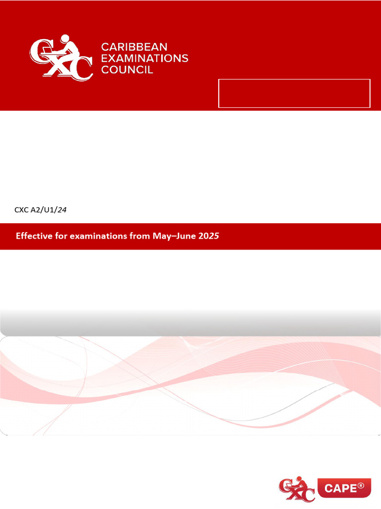 CAPE Communication Studies Syllabus Revised 2024 | PDF