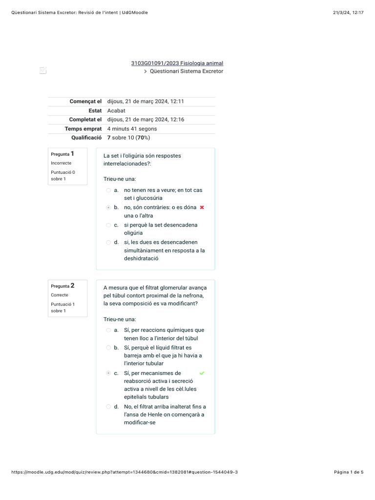 Excretory System Quiz Review | PDF