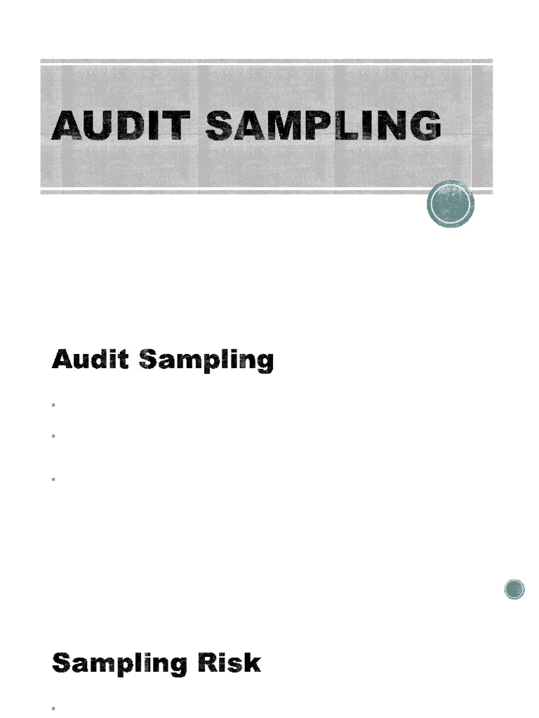 AUDIT-SAMPLING | PDF
