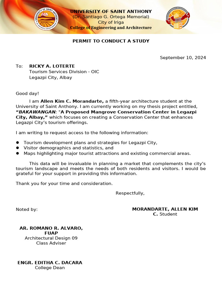 New Permit To Conduct A Study | PDF