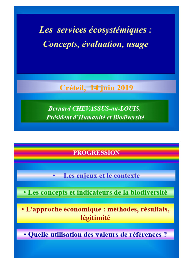 Services Ecosystemiques Chevassus Au Louis | PDF
