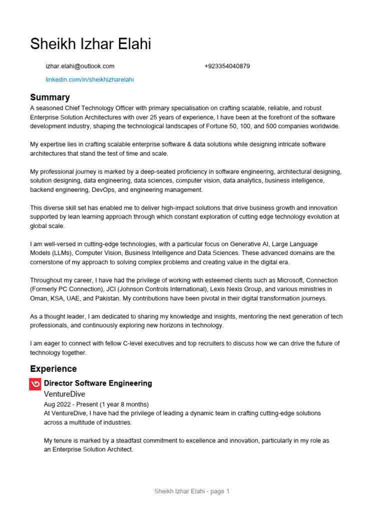 Izhar CV | PDF