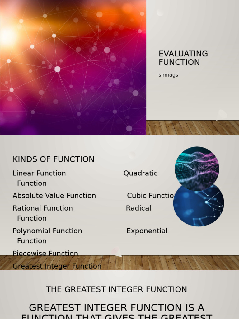 Evaluating Function | PDF | Teaching Methods & Materials | Science & Mathematics