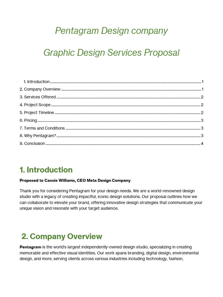 Business Proposal For Graphic Design | PDF