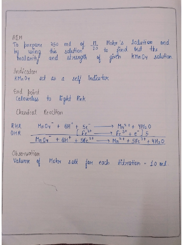 Chemistry Practical ? | PDF