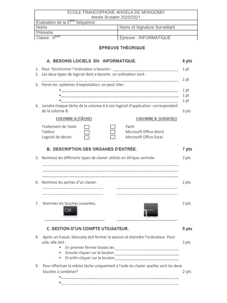 5eme Sequence 6eme 2020 2021 | PDF