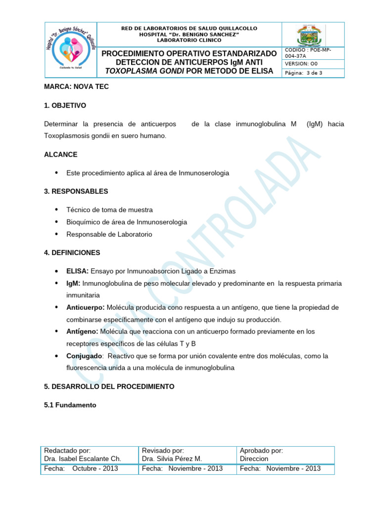 POE ELISA IgM TOXO - NOVA LISA | PDF