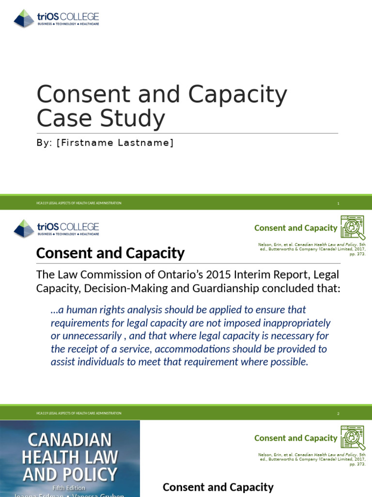 HCA119.ProfSkillsAssignment - Consent and Capacity Case Study Template ...
