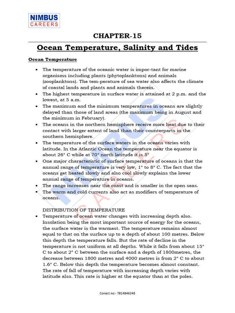 GeographyNotes15OceanTemp, SalinityandTides 12649 12649211461 | PDF ...