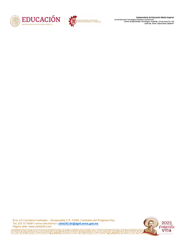Información del CBTIS 242 | PDF