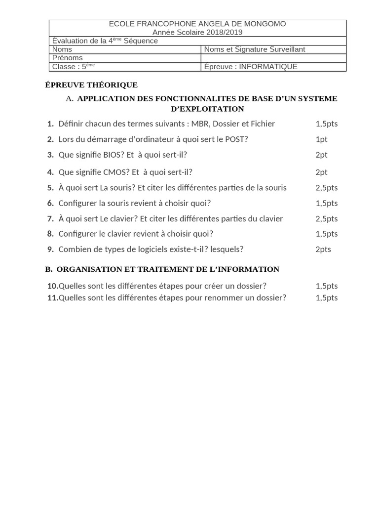 4eme Sequence 5eme | PDF