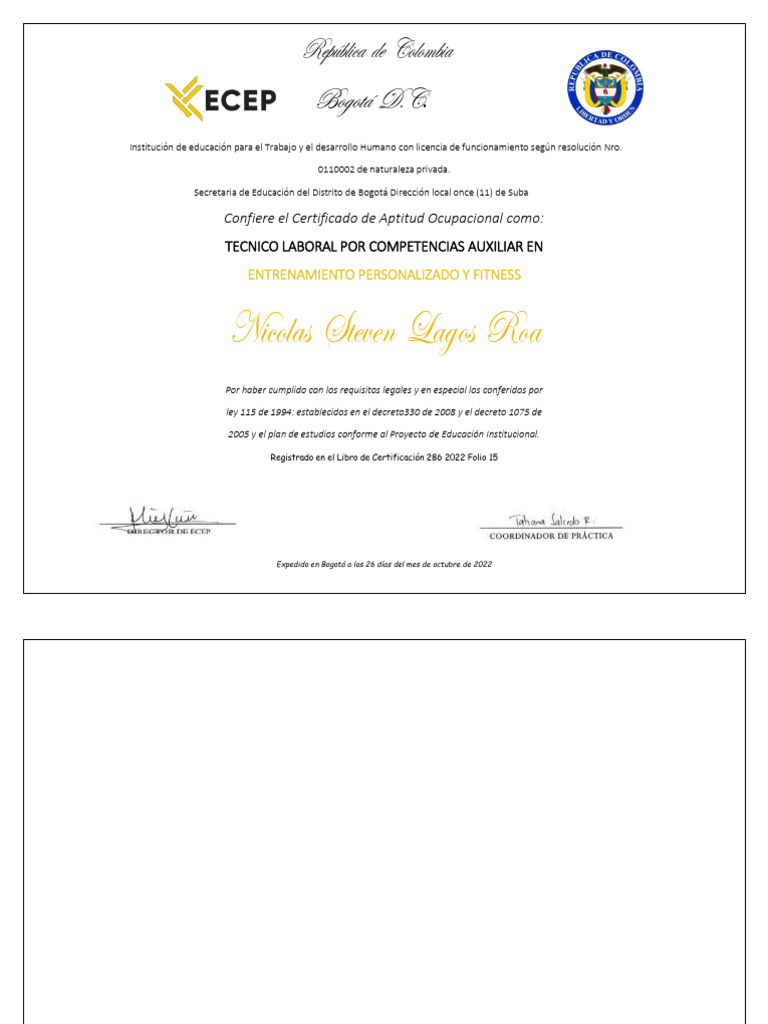 Diploma Ecep Duplicado | PDF