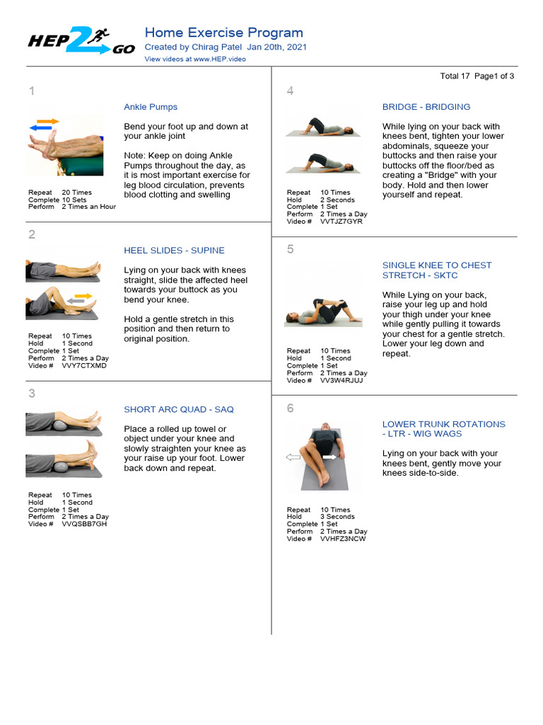 Home Exercises Paramed | PDF