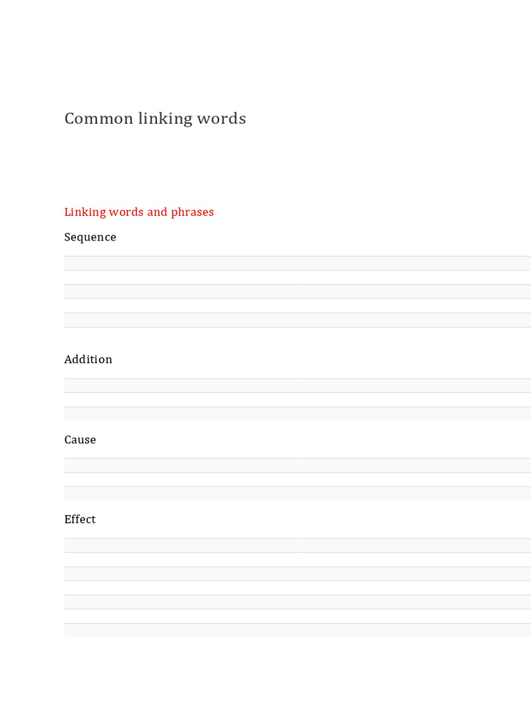 Common linking words | PDF