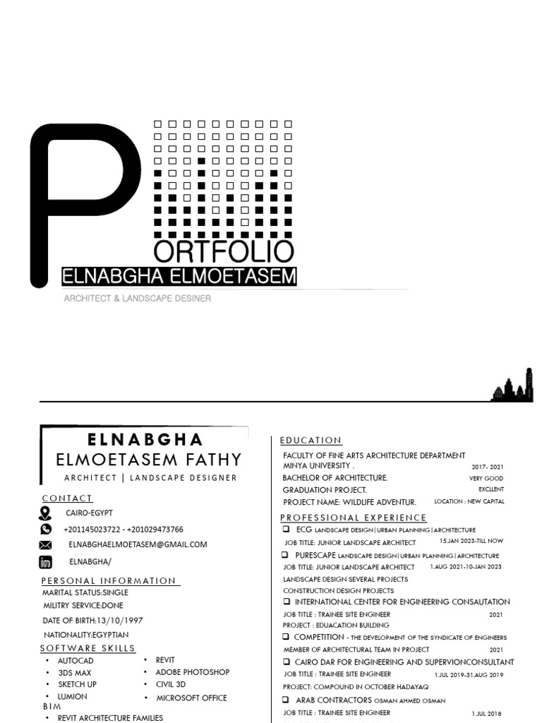 Elnabgha Elmoetasem Portoflio PDF | PDF