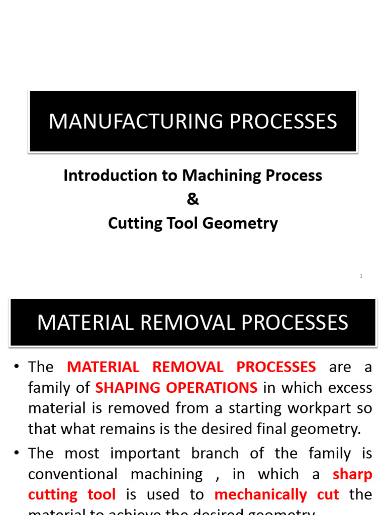 1 Introduction To Machining Process | PDF | Machining | Materials