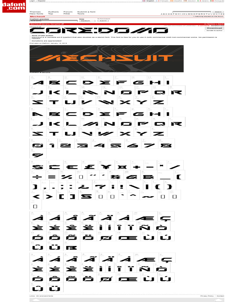 Mechsuit Font | PDF