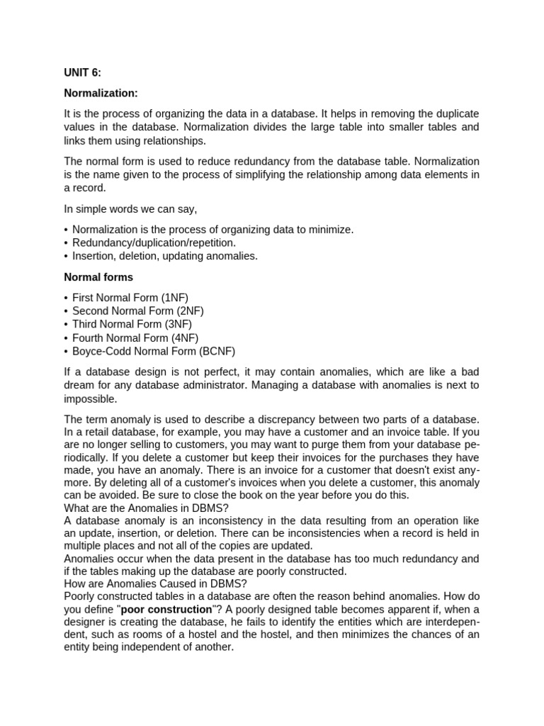 Unit 6 | PDF