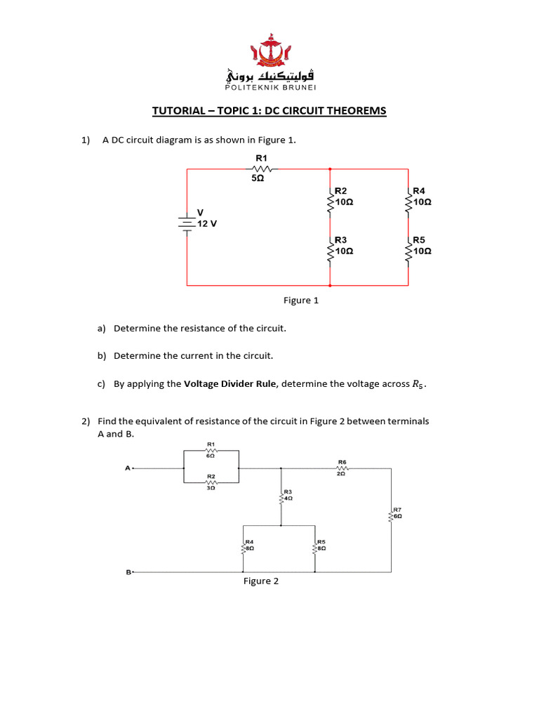 Tutorial - DC Circuit Theorem | PDF