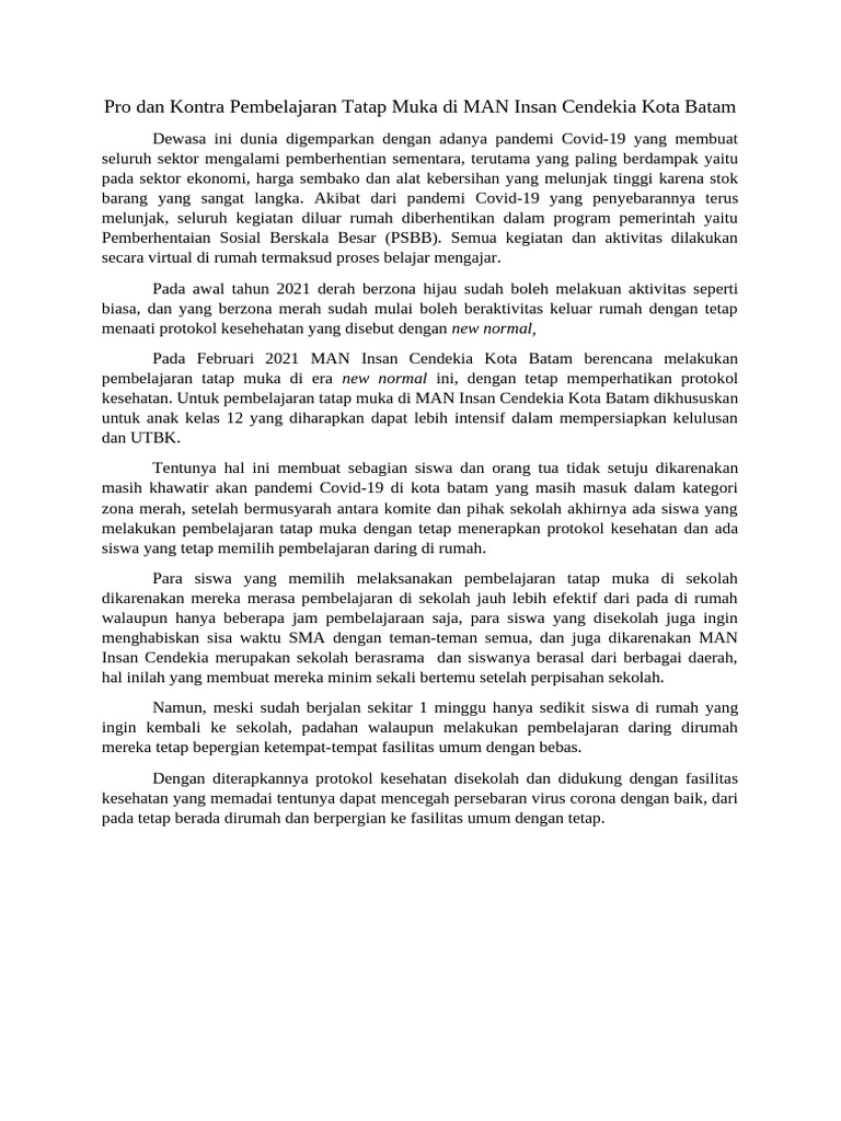 Esai - Irvan Trianto - XII IPS 2 | PDF