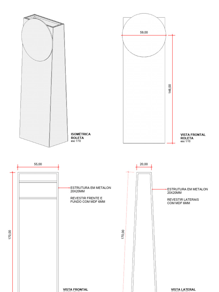 Medidas Roleta | PDF