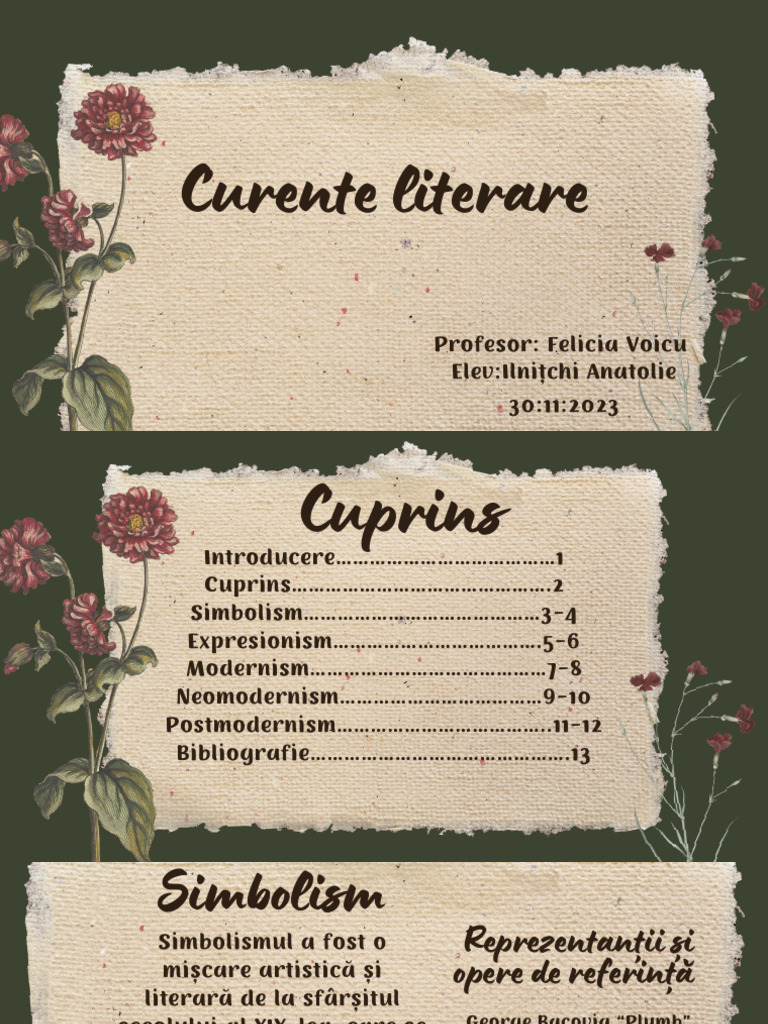 Curente Literare by Ilnițchi Anatolie | PDF