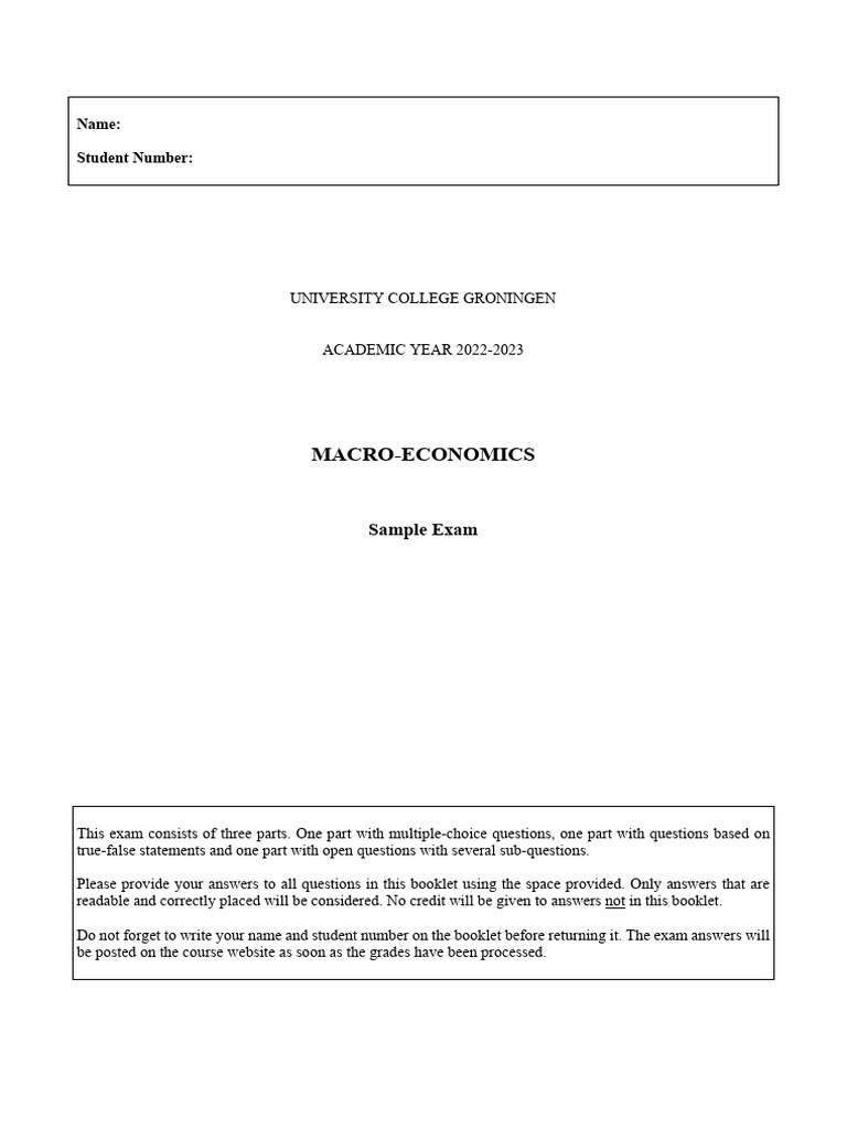 Macroeconomics Problem Set | PDF | Inflation | Demand For Money