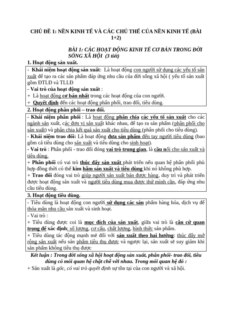 Kiến thức thu gọn KTPL 10 | PDF