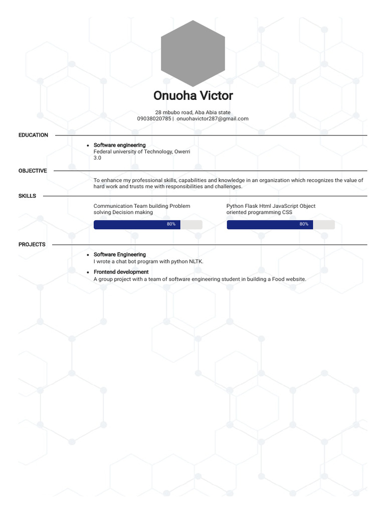 CV - Onuoha Victor | PDF