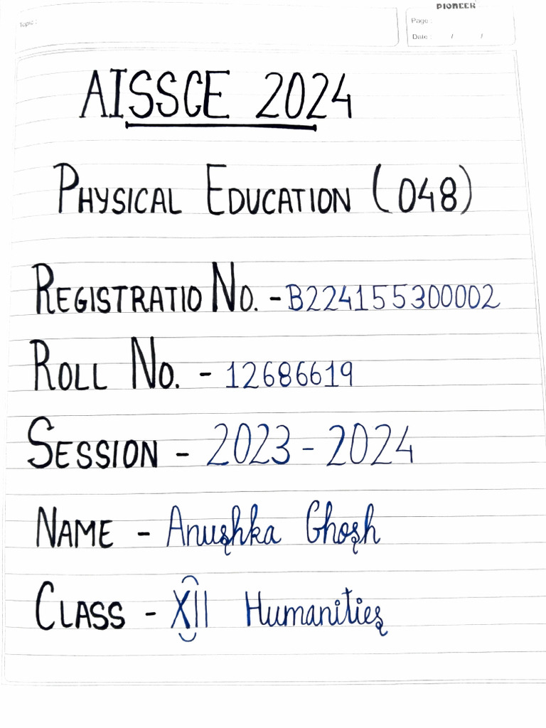 Physical education Project -1 | PDF