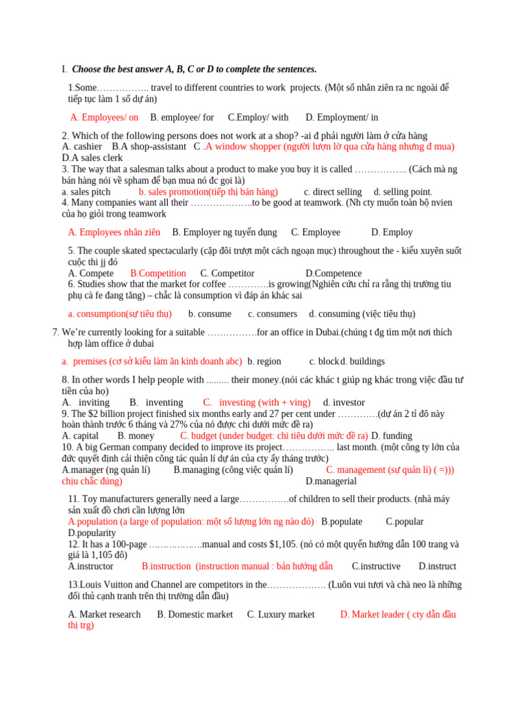 TIẾNG ANH FILE 1 | PDF