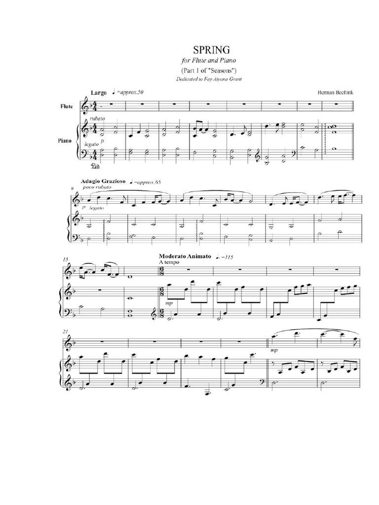 Spring Flute and Piano | PDF