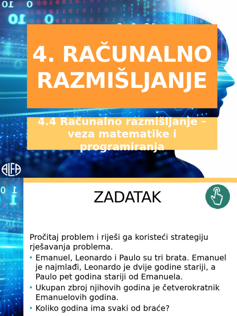 Računalno Razmišljanje - Veza Matematike I Programiranja | PDF