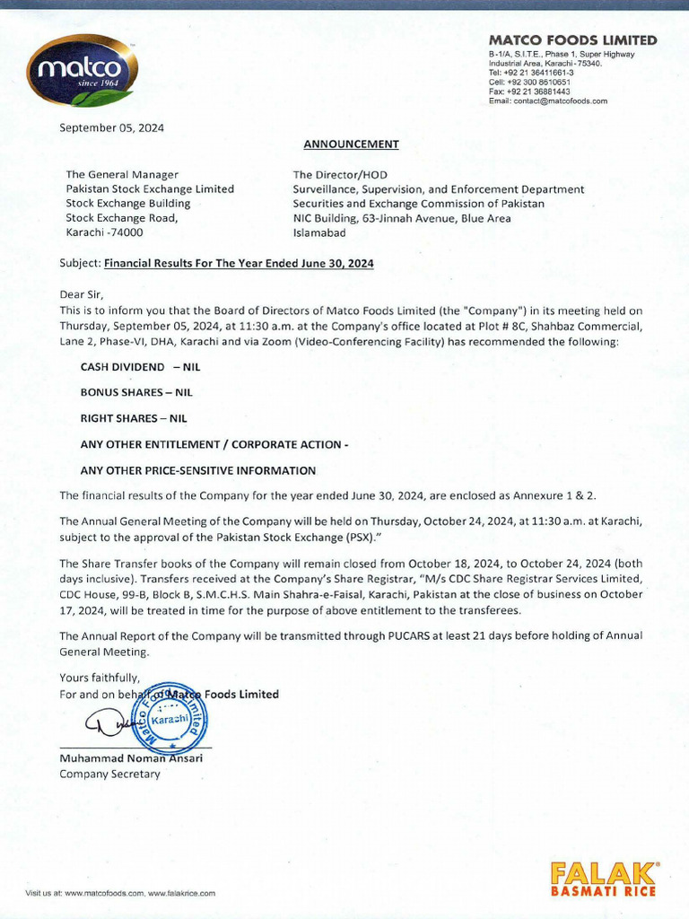 Matco Foods Limited | PDF