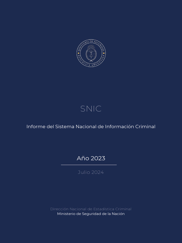 Informe SNIC Nacional 2023 | PDF | Victimologia | Derecho