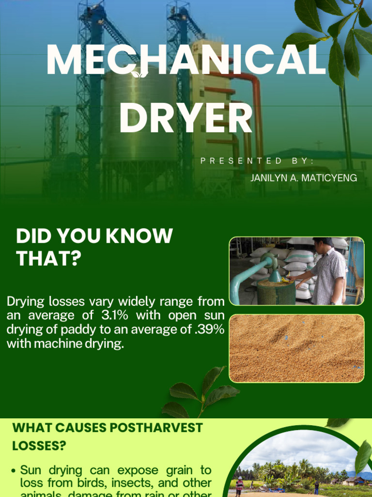 Mechanical Dryer (Maticyeng) | PDF