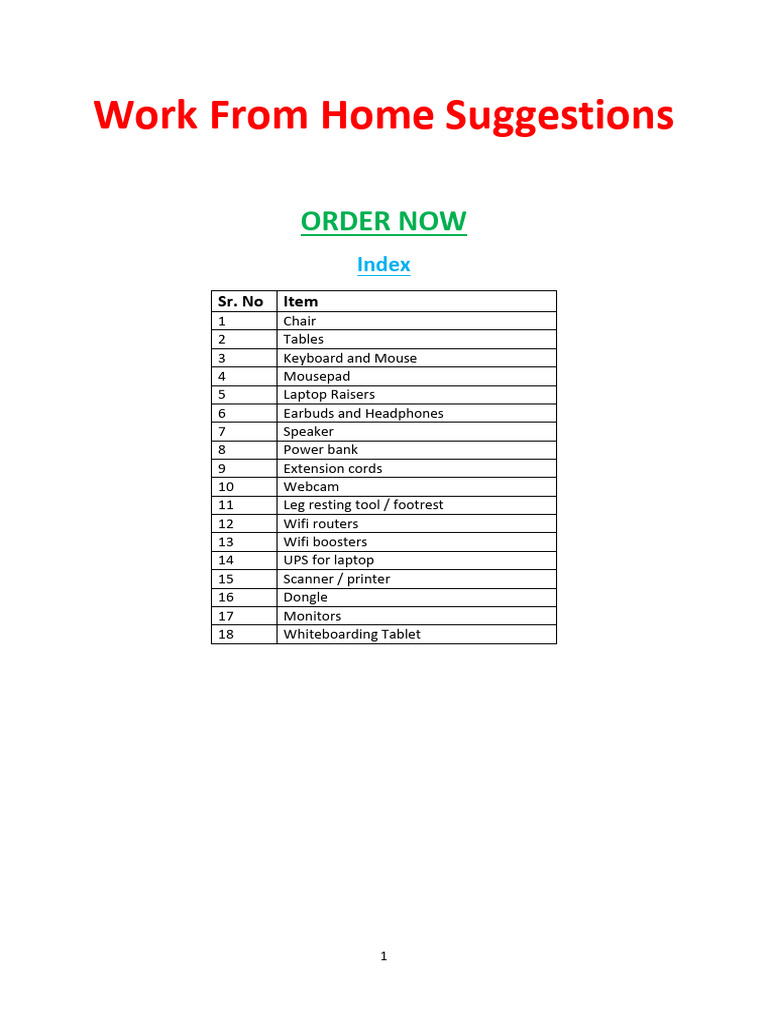 Work From Home ALL Material | PDF