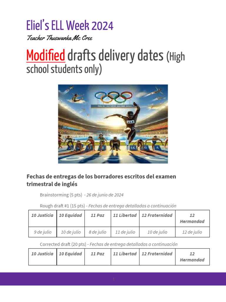 Speech Drafts MODIFIED Dates Exam 10th, 11th, 12th | PDF