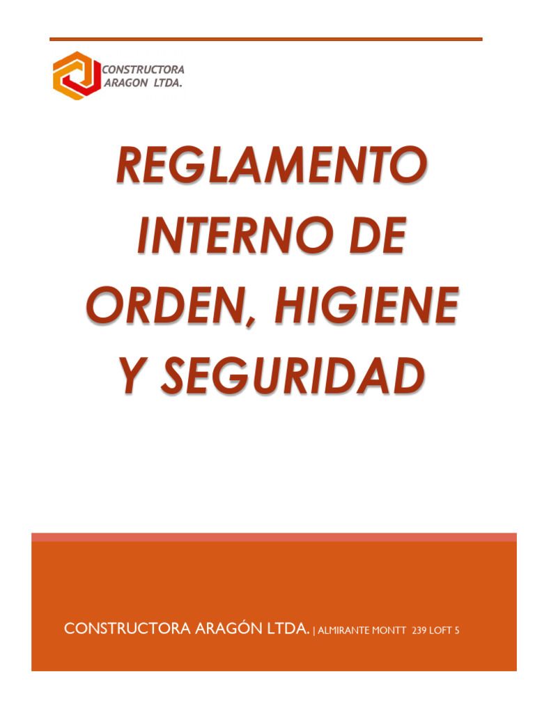 Reglamento Interno Orden, Higiene y Seguridad | PDF