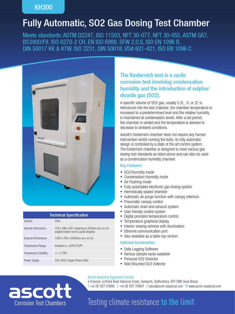 KH300 Ascott Kesternich Chamber | PDF