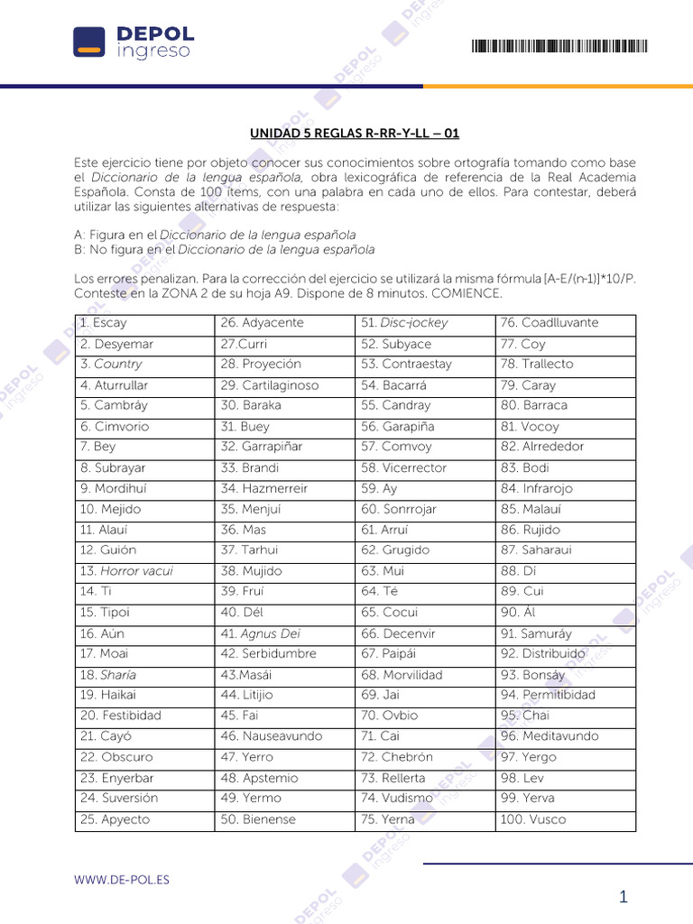 Unidad 5 Reglas R-Rr-Y-Ll - 01 | PDF