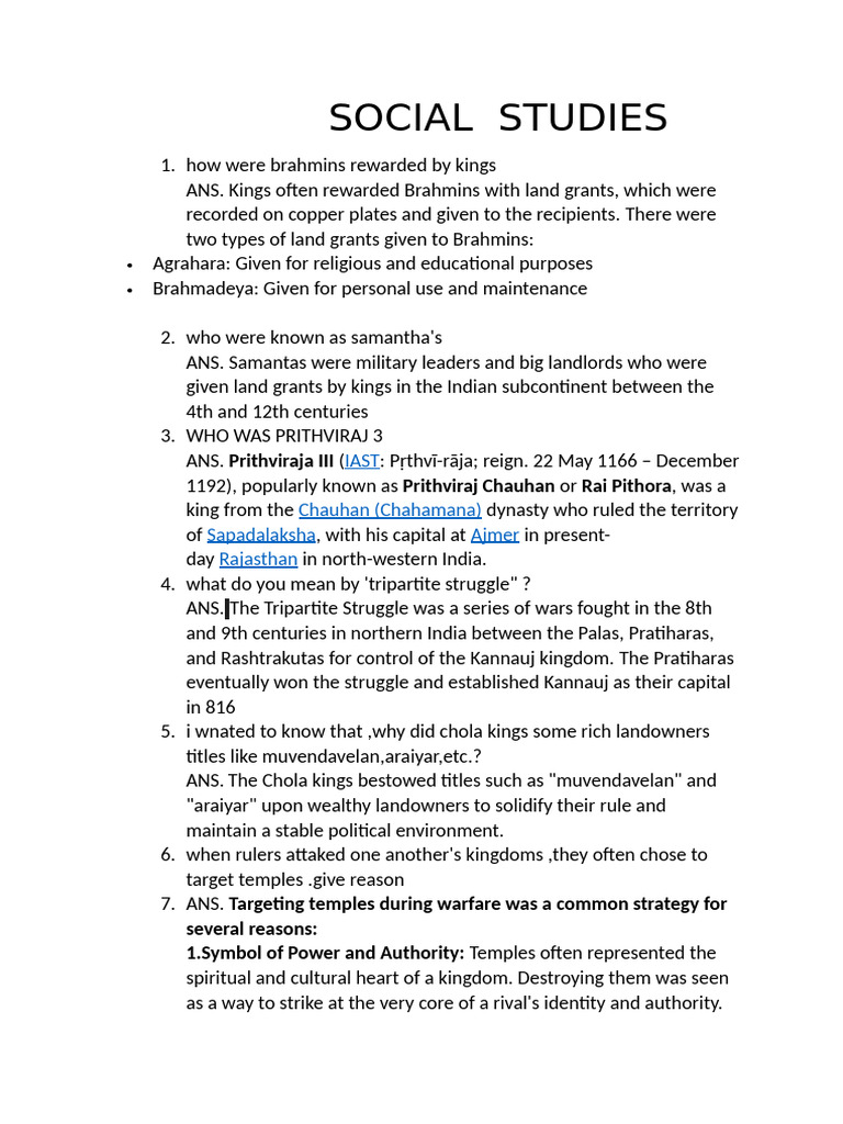 Social Studies | PDF