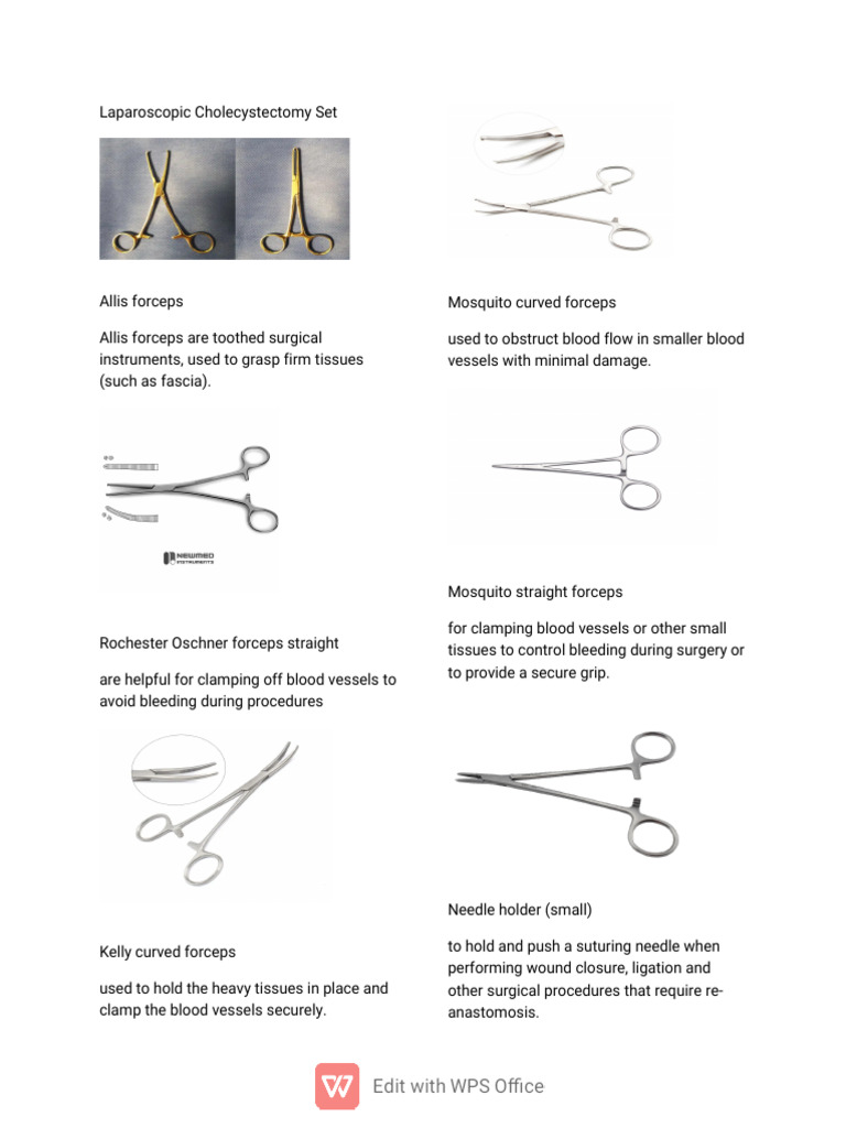Laparoscopic Cholecystectomy Set Pdf 6493